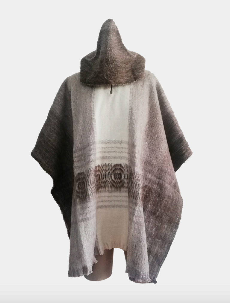 Ruana boyacense en lana 100% virgen